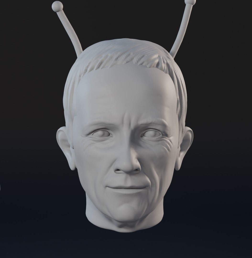 My Favorite Martian - Martin - Head Sculpt